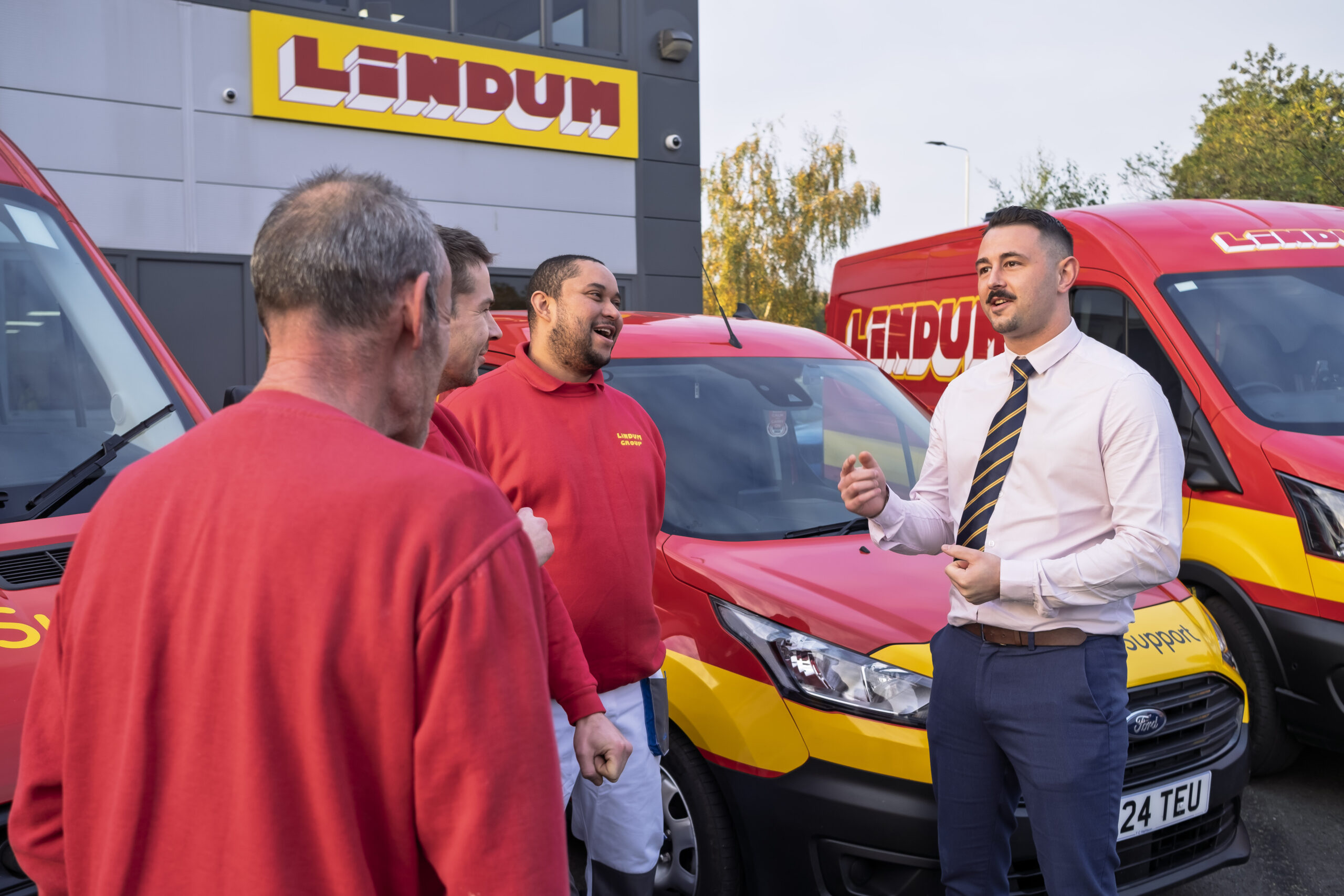 Some of our Peterborough minor works team catching up - Lindum Group